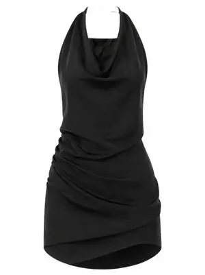 Wardrobe.NYC Halterneck Mini Dress - Black