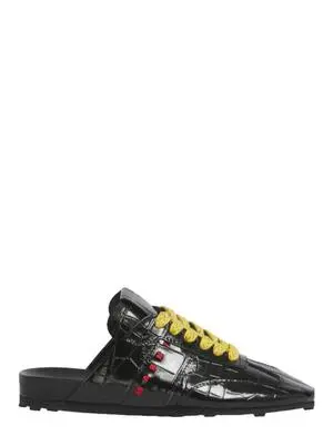 Marni Croc-effect Leather Slip-on Sneakers - Black