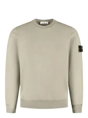 Stone Island Long-sleeved Sweater With Ribbed Details - Sand-colored