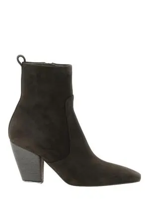BRUNELLO CUCINELLI Brunello Cucinelli Suede Ankle Boots With Precious Heel