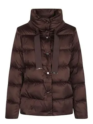 Herno Long-sleeved Padded Jacket With High Neck - Black
