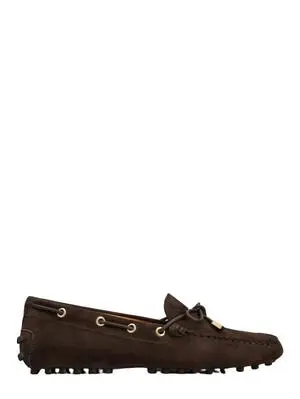 TOD'S Gommino Suede Loafers - Brown