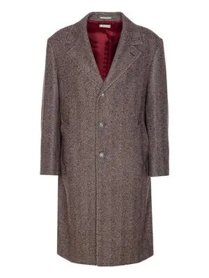 Brunello Cucinelli Single-breasted Straight Hem Coat - Brown
