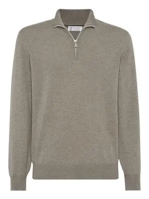 Brunello Cucinelli Brunello Cucinelli "Quarter Zip Polo" Knit Shirt No