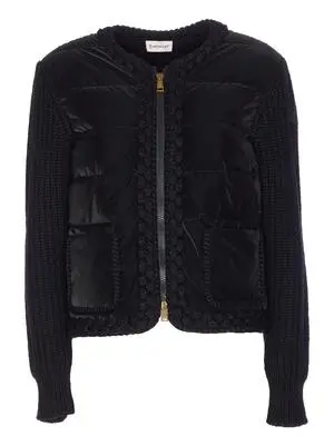 Moncler Padded Zip-up Cardigan - Black