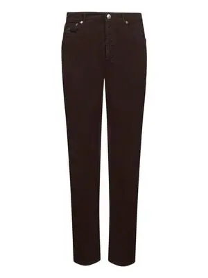 Brunello Cucinelli Logo Patch Straight Leg Trousers - Black