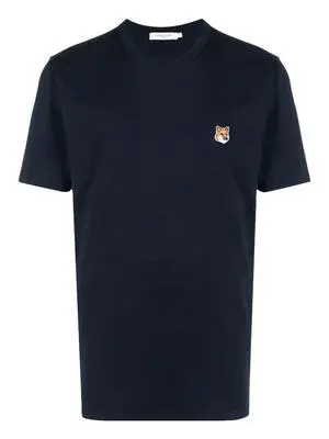 Maison Kitsuné Fox-patch Crew-neck T-shirt - Black