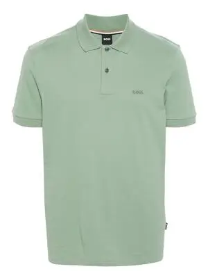 Hugo Boss Logo Embroidered Regular-fit Polo Shirt - Green
