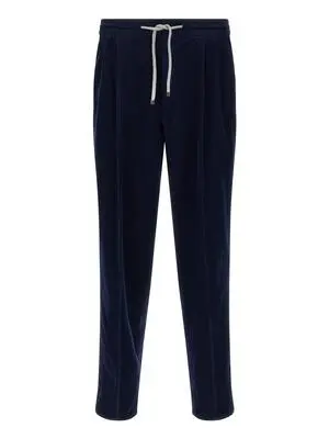 Brunello Cucinelli Garment-dyed Corduroy Trousers - Black