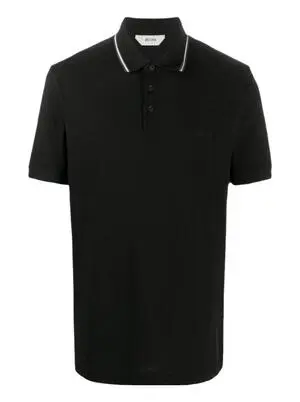 ZEGNA Logo Embroidered Polo Shirt