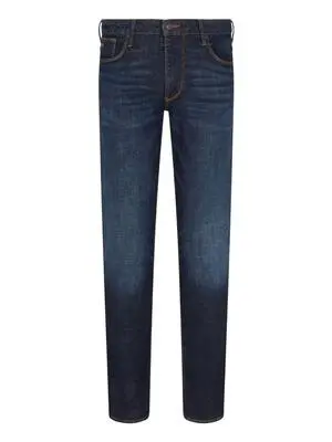 Emporio Armani Washed Skinny Jeans - Black