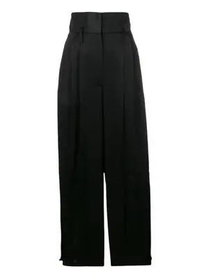 Givenchy High-waisted Satin Trousers - Black