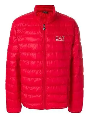EA7 Padded Logo Zip-up Jacket - Red