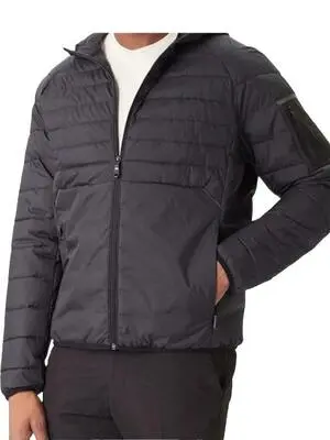 Hugo Boss Quilted Zip-up Hooded Jacket - Dark Blue