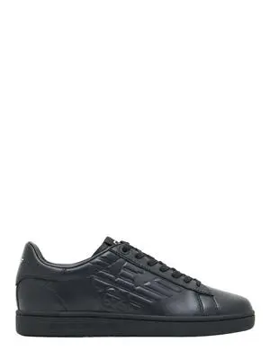 EA7 Logo Detail Lace-up Sneakers - Black