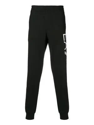 EA7 Logo Track Pants - Black