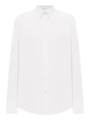 Brunello Cucinelli Striped Poplin Shirt White