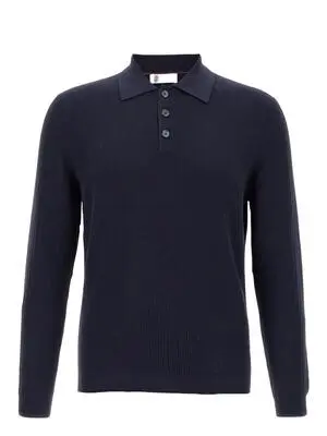 BRUNELLO CUCINELLI Brunello Cucinelli Long Sleeved Ribbed Polo Shirt
