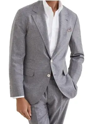 Brunello Cucinelli Flannel Blazer - Gray