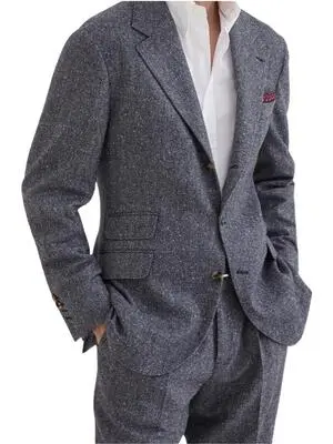 Brunello Cucinelli Single-breasted Blazer - Navy Blue