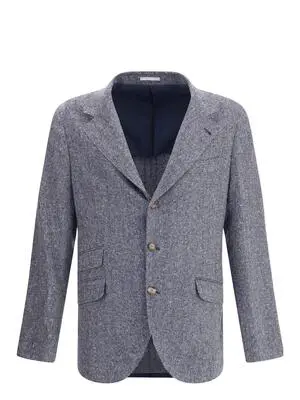 Brunello Cucinelli Single-breasted Blazer - Navy Blue