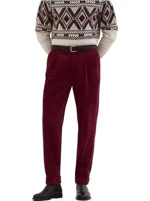 Brunello Cucinelli Pleated Tapered Trousers - Purple