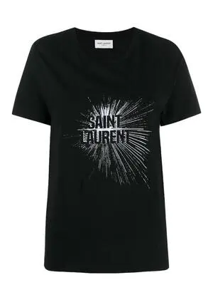 SAINT LAURENT Saint Laurent Light Beam Logo T-Shirt