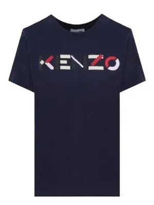 Kenzo Logo Embroidered T-shirt - Black