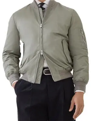 Brunello Cucinelli Zip-fastening Bomber Jacket - Khaki