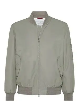Brunello Cucinelli Zip-fastening Bomber Jacket - Khaki