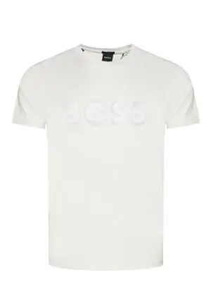 Hugo Boss Maxi Logo Patch Crewneck T-shirt - White