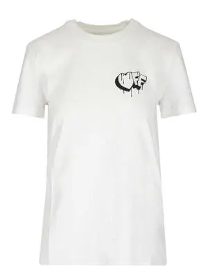 Off-White Graffiti Print Cotton T-shirt - White