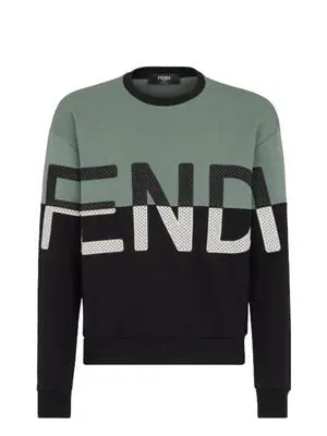 Fendi Logo-embroidered Sweatshirt - Black