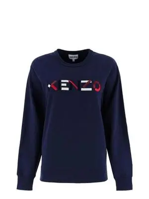 Kenzo Embroidered Logo Crewneck Sweatshirt - Black