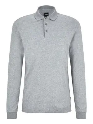 Hugo Boss Logo Embroidered Polo Shirt - Gray