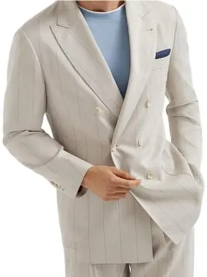 Brunello Cucinelli Silk-twill Blazer - Ivory