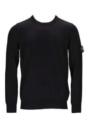 Stone Island Round Neck Sweater - Black