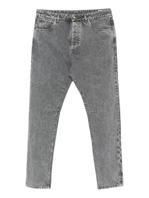 Brunello Cucinelli Jeans With Knee Patches - Gray