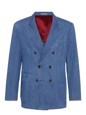 Brunello Cucinelli Denim Blazer - Blue