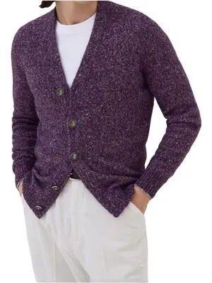 Brunello Cucinelli V-neck Knitted Cardigan - Black
