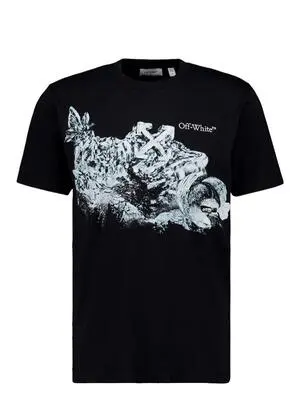 Off-White Graphic Logo Print T-shirt - Black