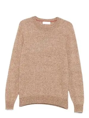 Brunello Cucinelli Brunello Cucinelli Speckled Crew Neck Sweater Nude