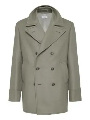 Brunello Cucinelli Double-breasted Wool Coat - Gray