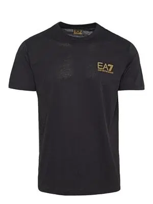 Emporio Armani Logo-print Cotton T-shirt - Black