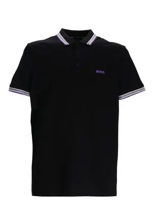 Hugo Boss Logo-embroidered Polo Shirt - Black