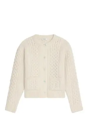 CELINE Celine Triomphe Cardigan In Aran Wool