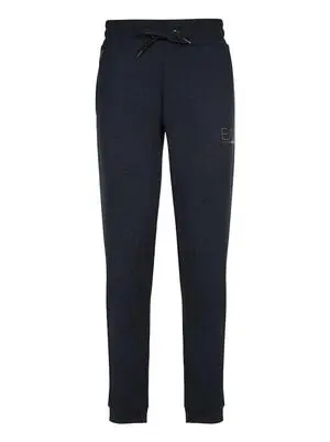 EA7 Logo Print Track Pants - Black