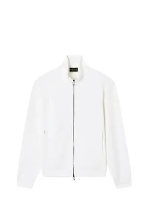 Emporio Armani Zip-up High Neck Sweatshirt - White