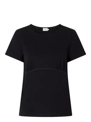 DEIJI STUDIOS Gathered Organic Cotton T-shirt - Black