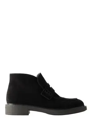 GIANVITO ROSSI Suede Ankle Boots - Black